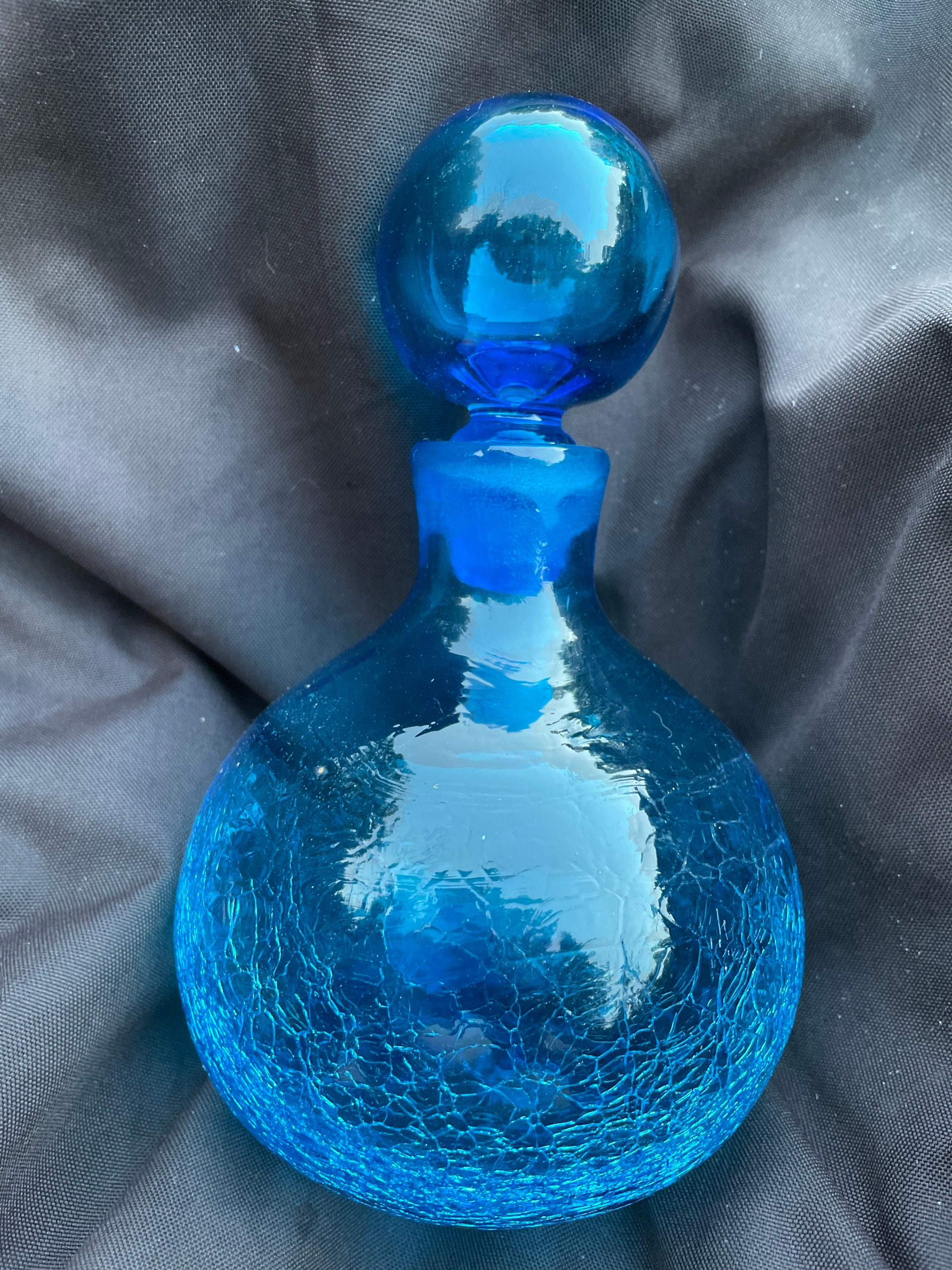 Mid Century Blenko Peacock Turquoise Decanter - Etsy