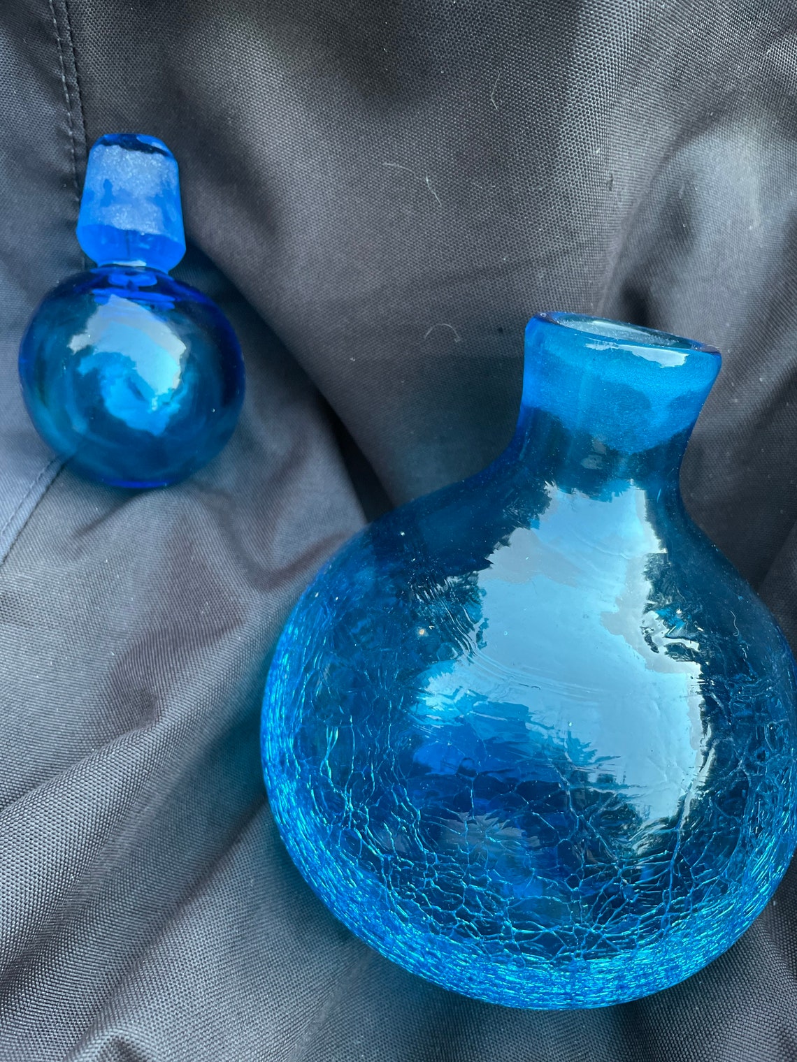 Mid Century Blenko Peacock Turquoise Decanter - Etsy