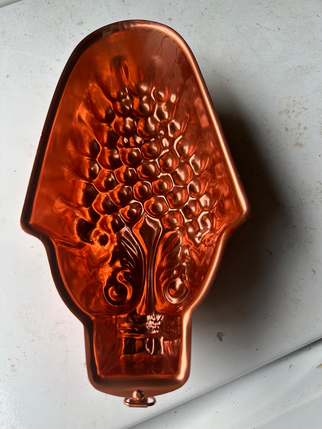 Vintage Copper Grape Cluster Jello Mold Wall Decor Retro Kitchen Hanger ...
