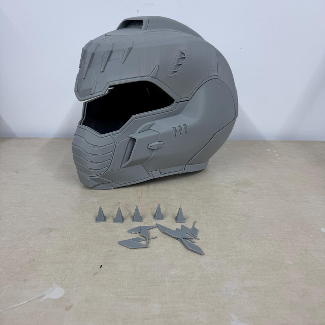 Doom Slayer Dark Ages Raw 3D Printed Cosplay Helmet - Etsy