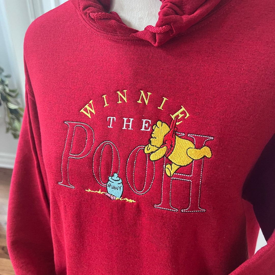 Winnie the Pooh Bear Custom Embroidery Trendy Hoodie - Etsy