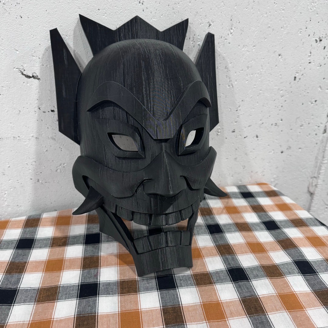 Blue Spirit Oni Mask Avatar Last Airbender 3D Printed Raw Cosplay Print ...