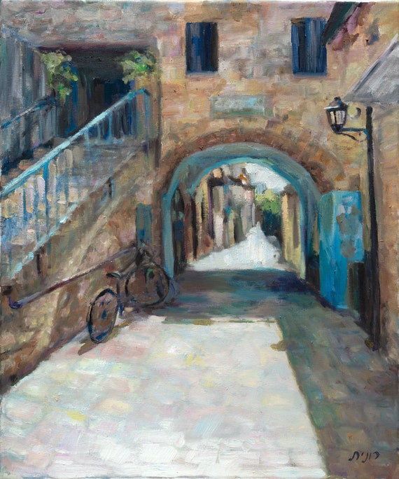 Safed tzfat Old City Street. Judaica Art Digital Print - Etsy