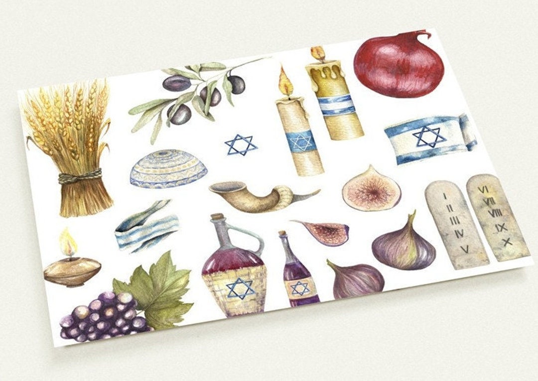 Judaica Art Greeting Cards Pack of 10 Postcards (2-sided, Premium ...