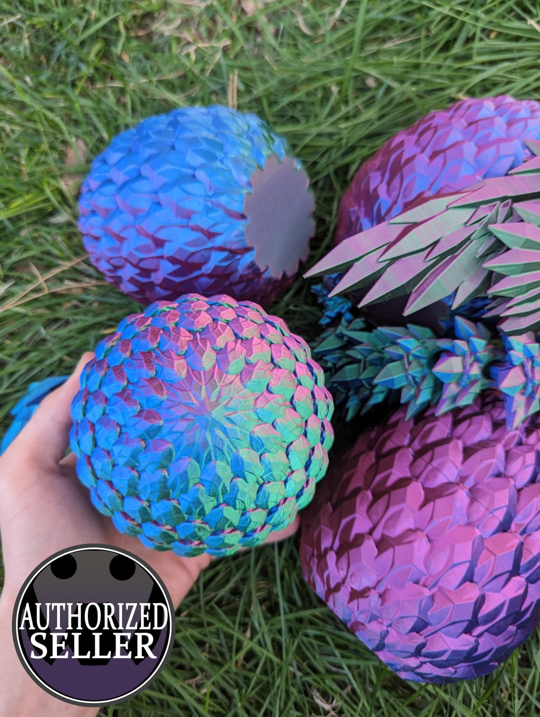 Tri-color 3D Printed Dragon Egg: Cinderwing3d Design - Etsy