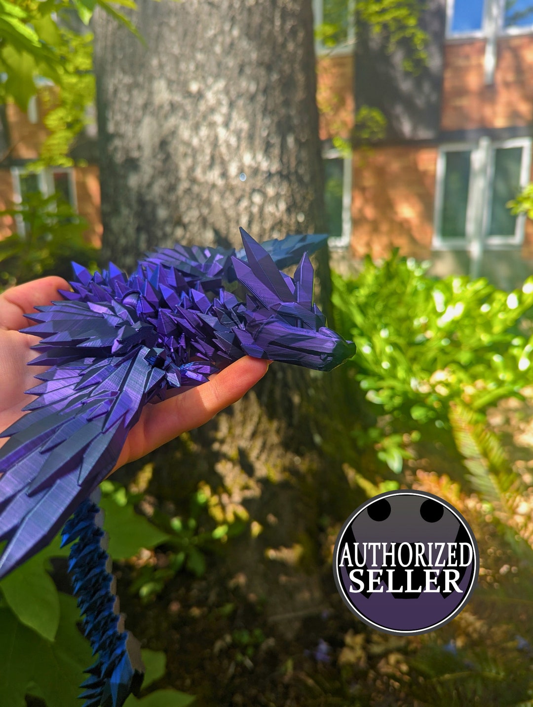 3d Printed Crystal Wing Dragon Tri-color XXL Articulated - Etsy