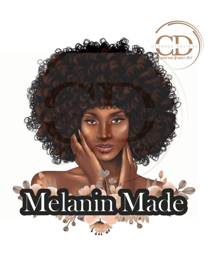 Melanin Made PNG for Sublimation, T-shirt Design, Book Cover Clipart ...