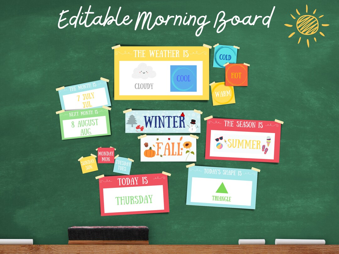 Morning Board, Circle Time, Weather Chart, Classroom Calendar ...