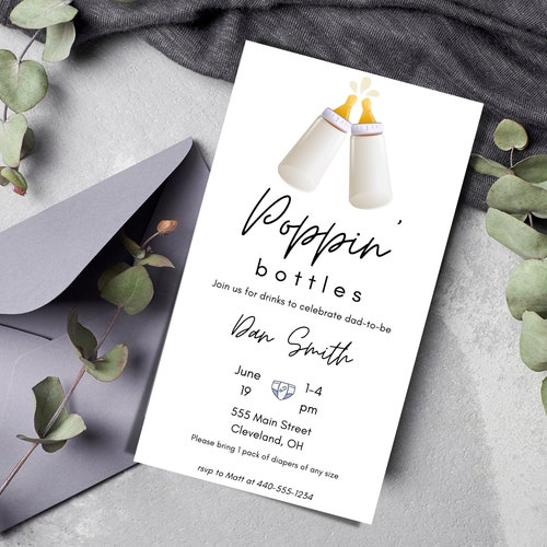 Diaper Keg Invitation Editable Baby Shower Invitation Template - Etsy