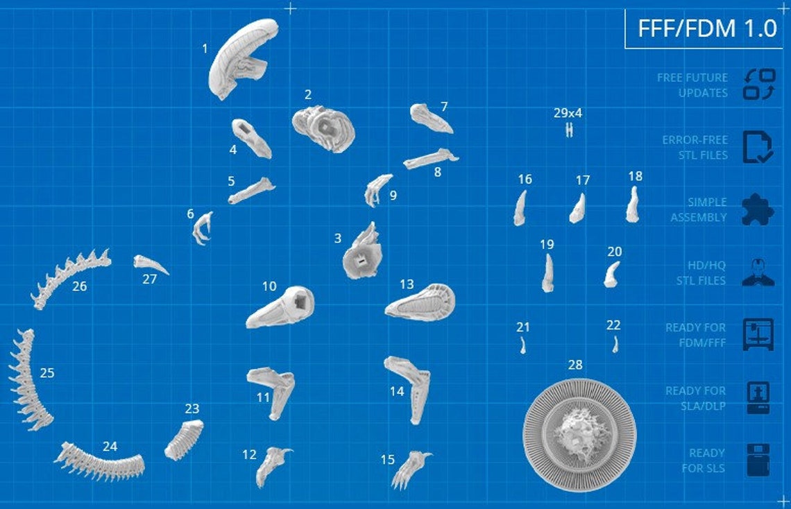 Alien Birth STL 3D Print Files for Digital Download and 3D | Etsy New ...