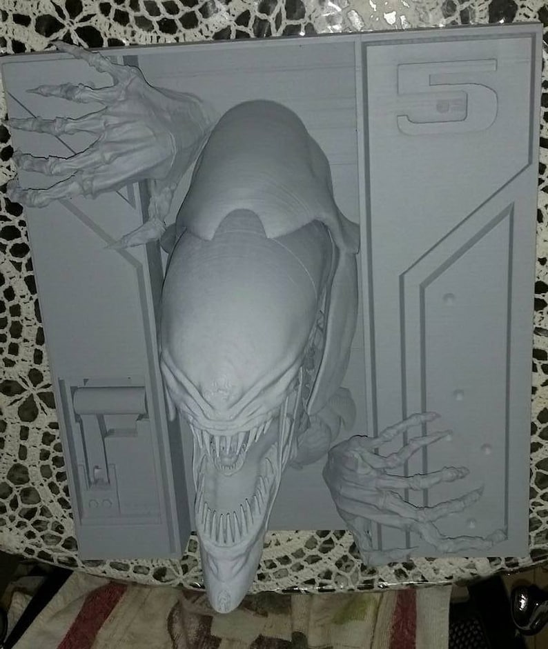 Alien in Wall STL 3D Print Files for Digital Download and 3D - Etsy Finland