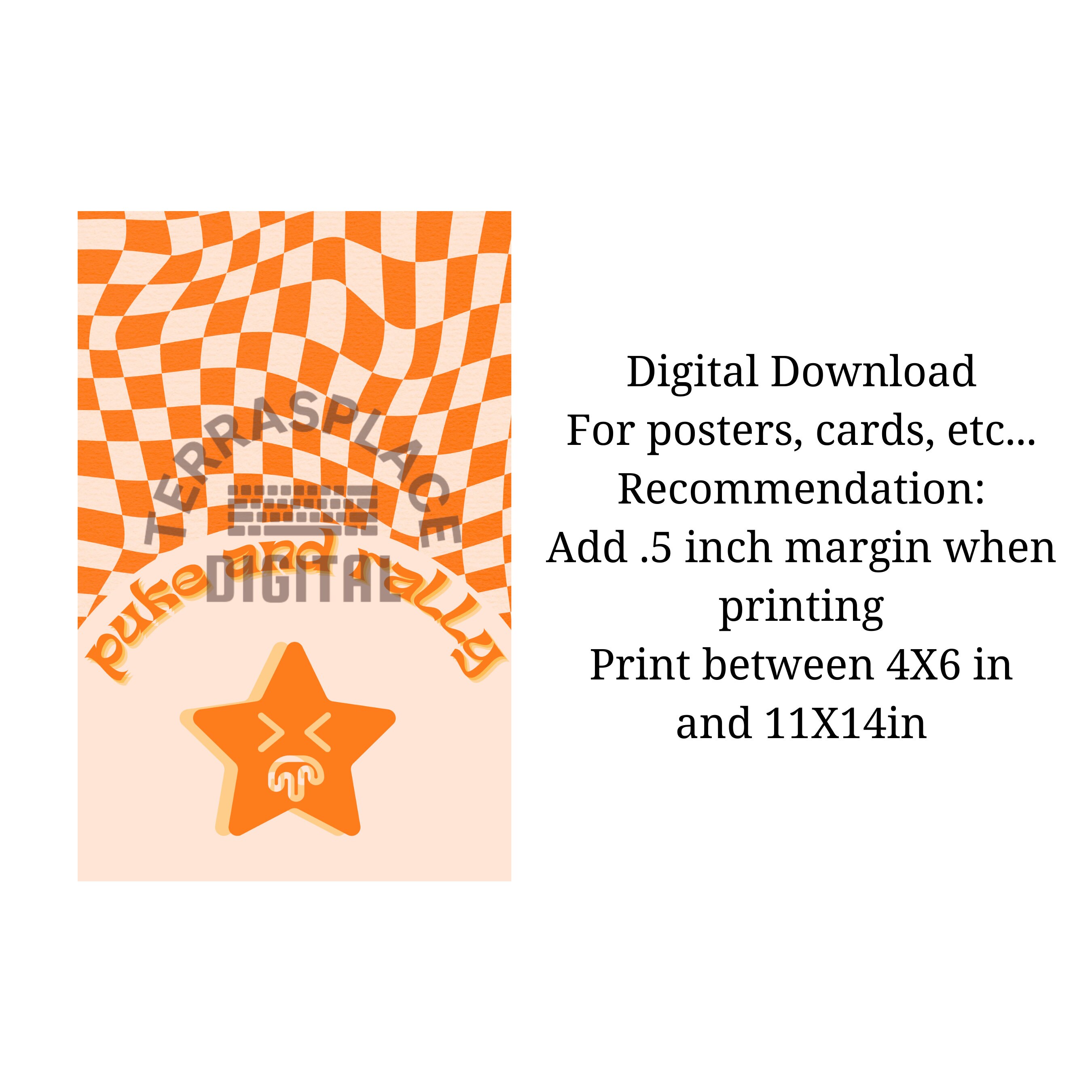 Funny Printable Poster | Puke an Rally | 8.5X5.5 - Etsy