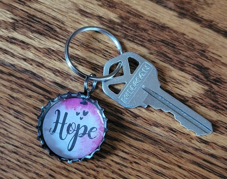 Hope Bottlecap Keychain - Etsy