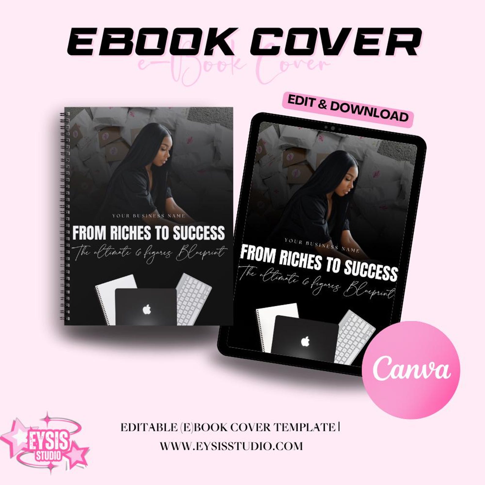 From Riches to Success Ebook Cover Template | Editable in Canva ...