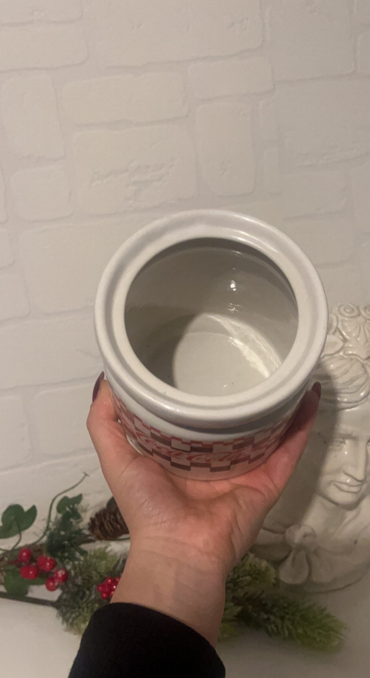 Vintage Checker Pattern Coca-cola Canister - Etsy