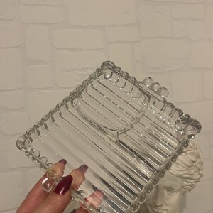 3 Part Crystal Tray, Crystal Catchall, Crystal Pickle Dish - Etsy