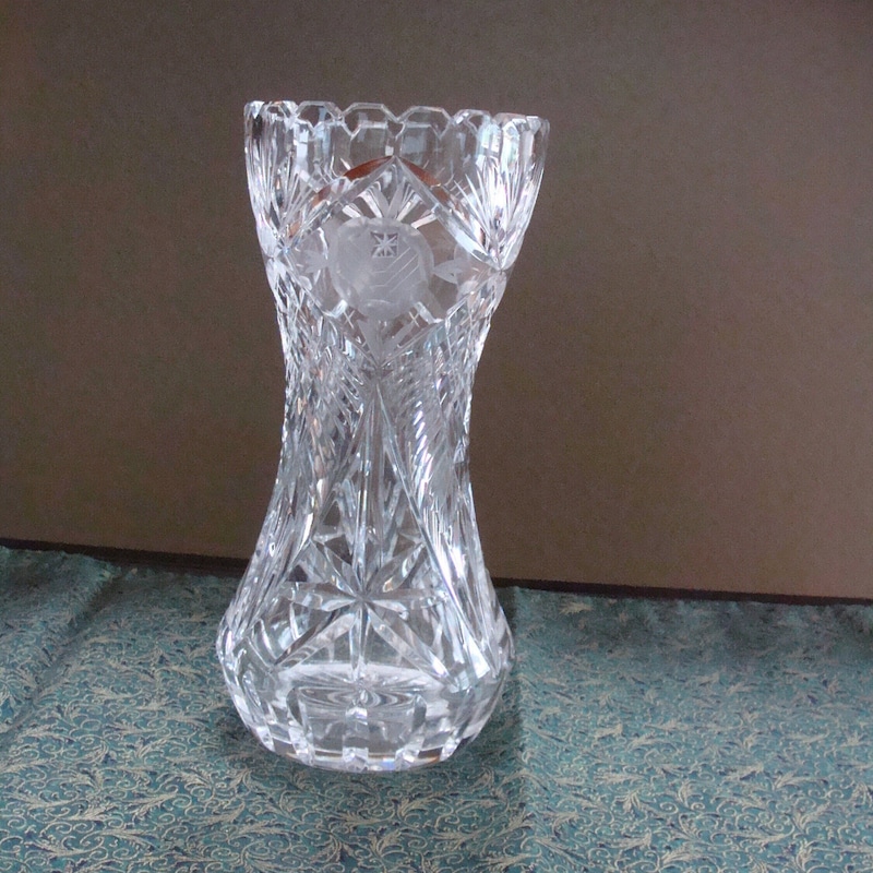 Cut Crystal Vase - Etsy