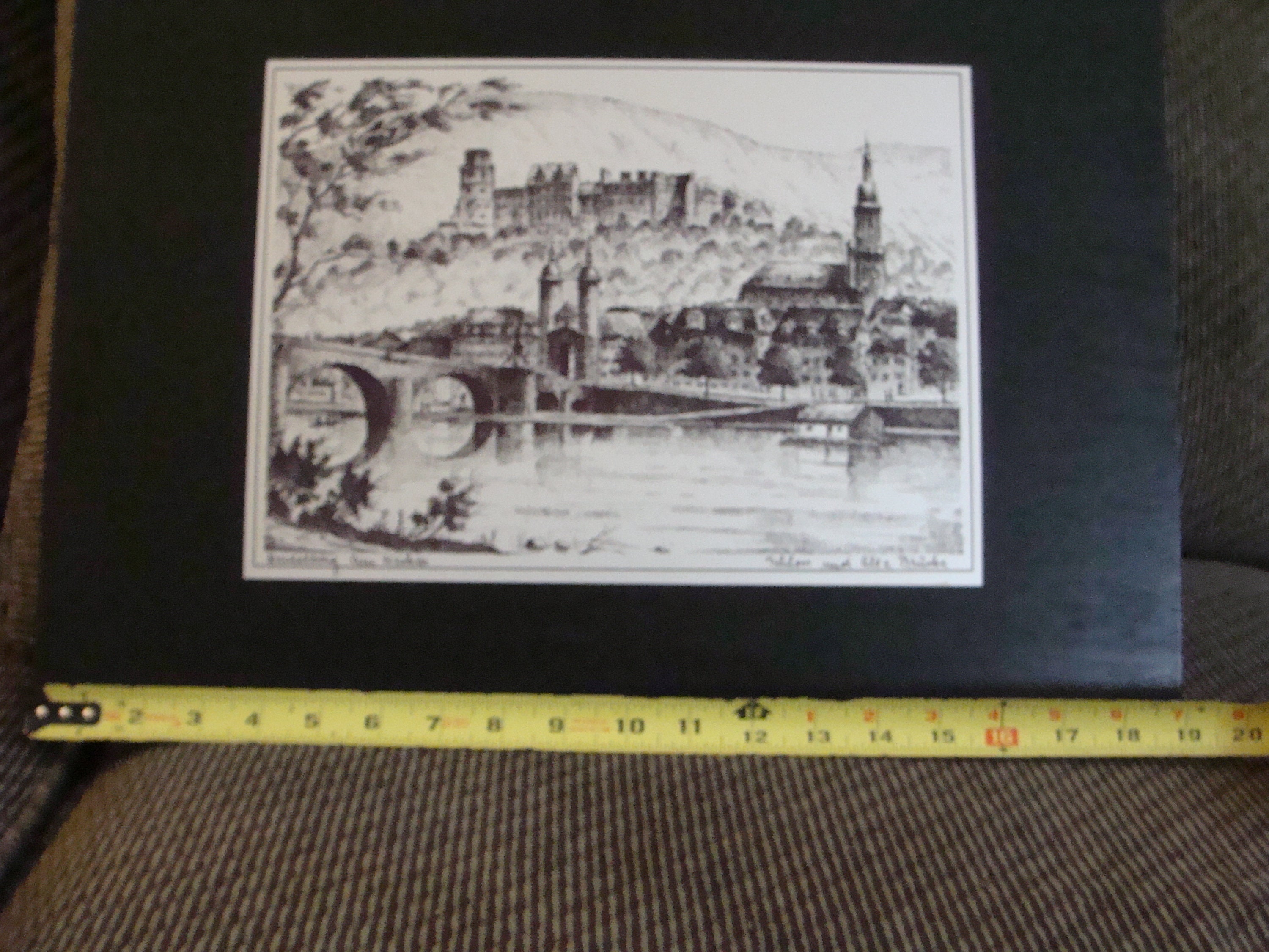 Vintage Metal Etching of Famous Heidelberg Old Bridge From - Etsy
