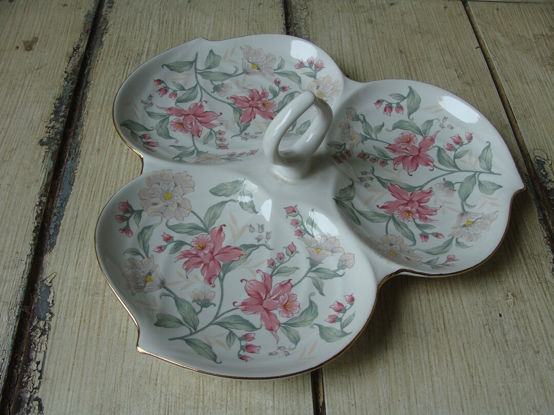 Vintage Prima Otagiri Japan Trefoil Floral Dish With Handle - Etsy