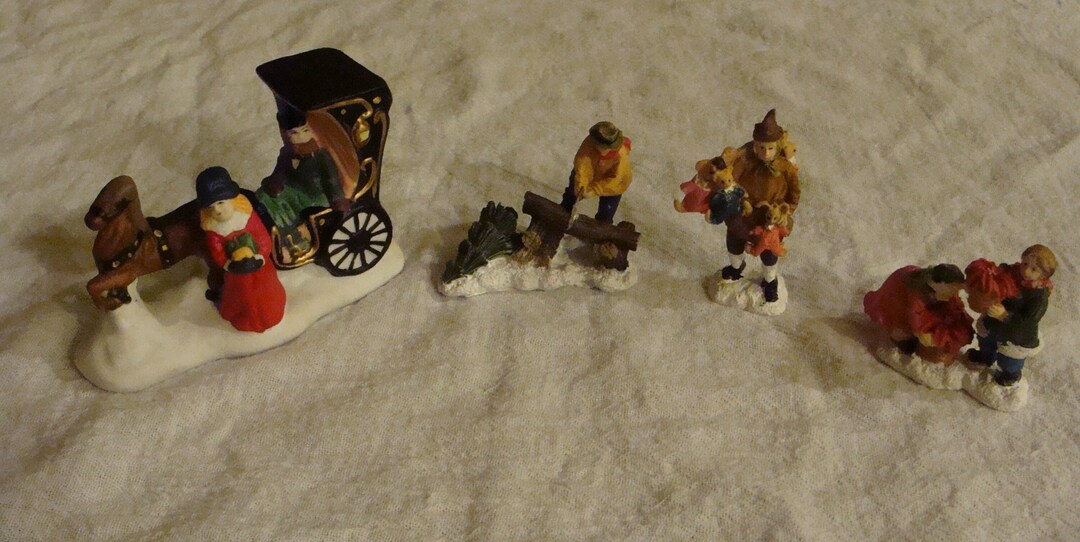 Four Vintage Christmas Villagers Rite Aid - Etsy
