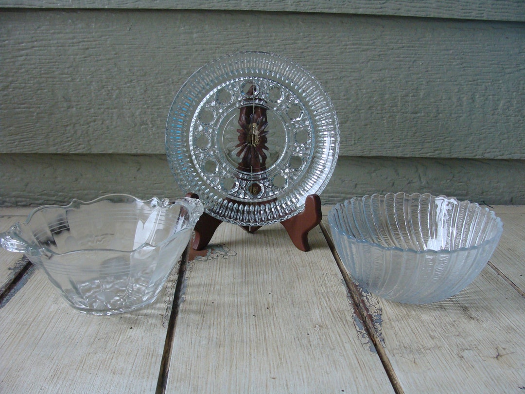 Vintage Discontinued Clear Glassware-standard Glass, Federal Glass and ...