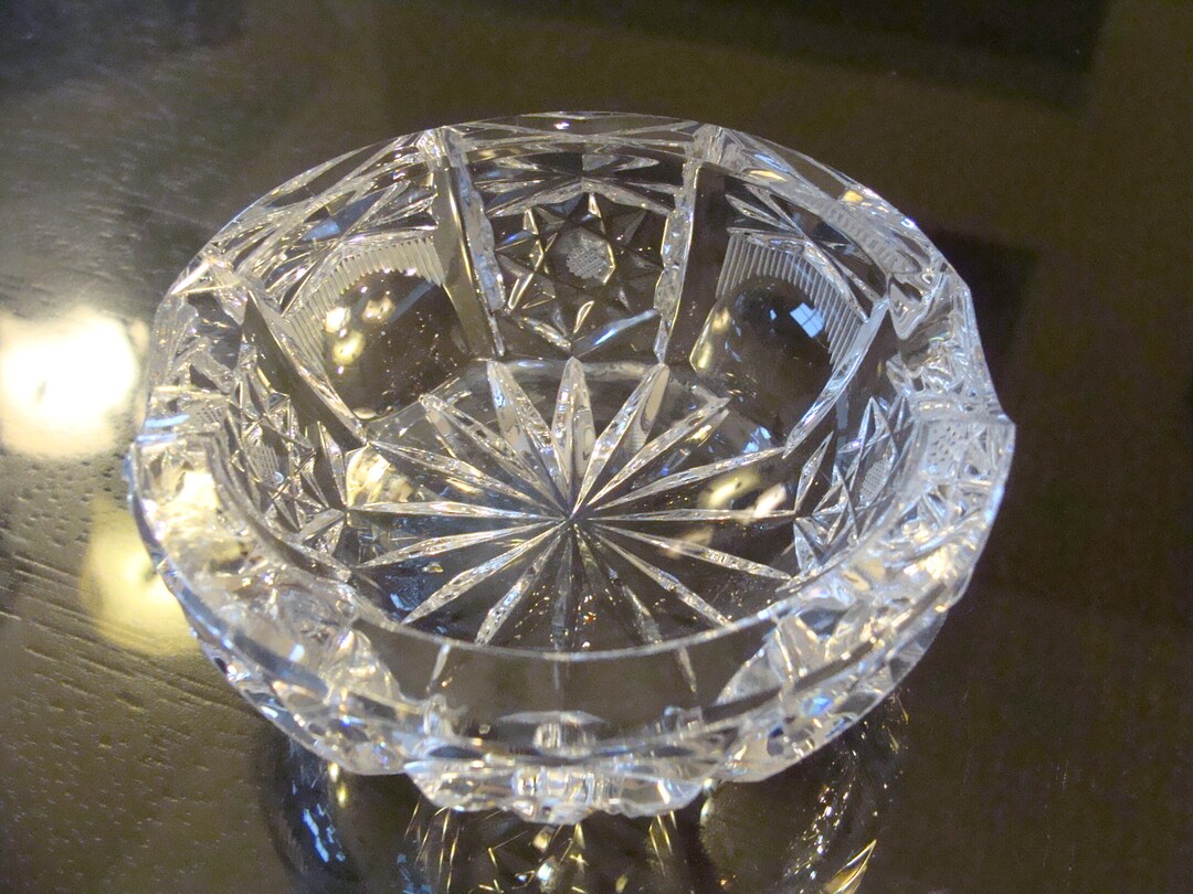 Rare Vintage 1970s Hirschberg Lead Crystal Ashtray "basel" Pattern ...