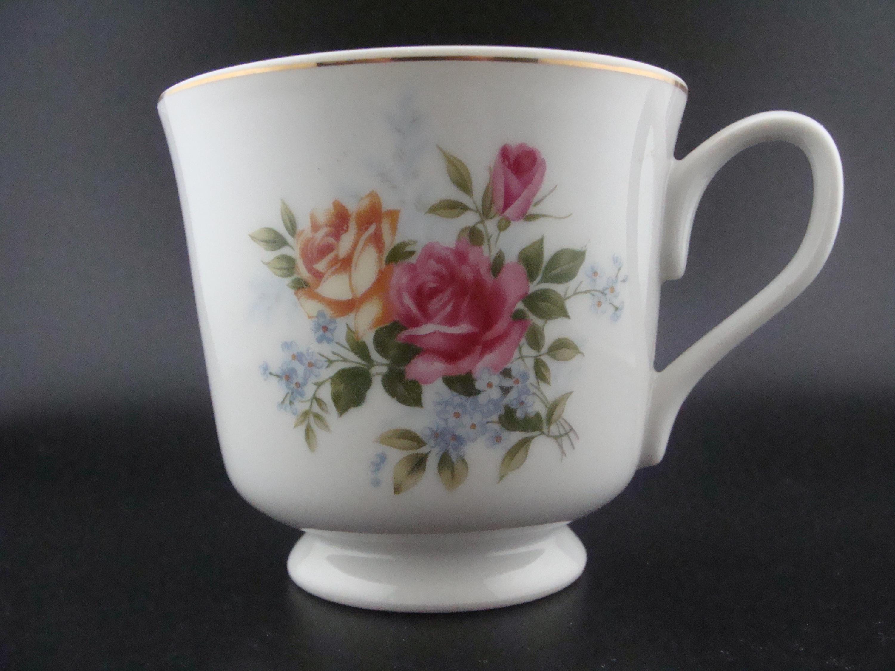 Vintage Floral Tea Set From Japan, Pink and Yellow Roses - Etsy