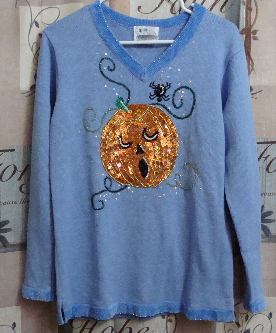 Vintage Quacker Factory Halloween Jack-o-lantern Sweater Size Small - Etsy