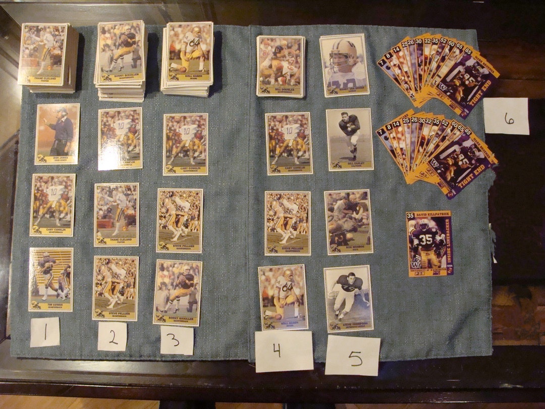 Vintage 1990s University of Washington Huskies Football Trading Cards ...
