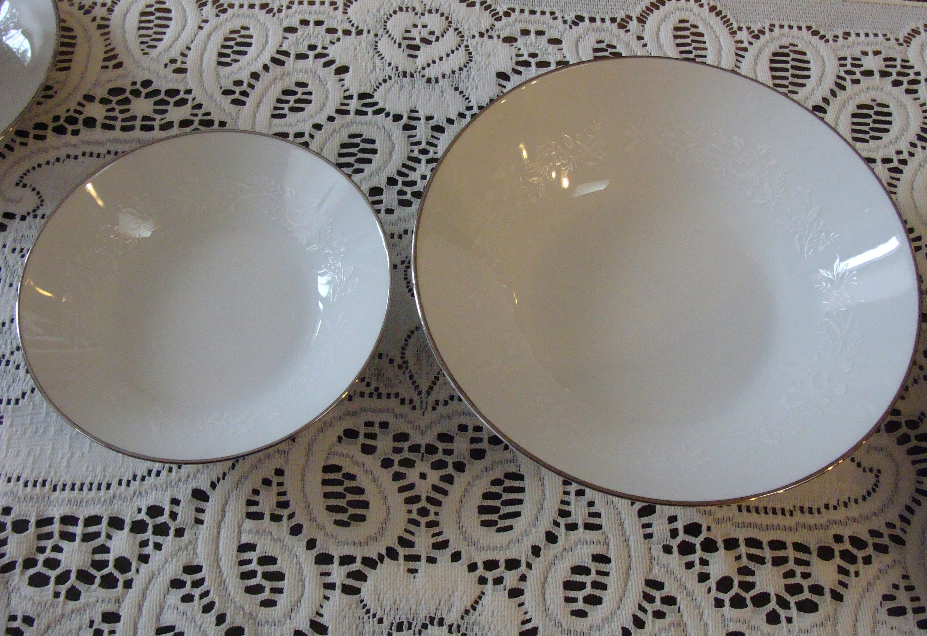 Vintage Noritake China White Embossed Flowers Reina Pattern 6450Q - Etsy