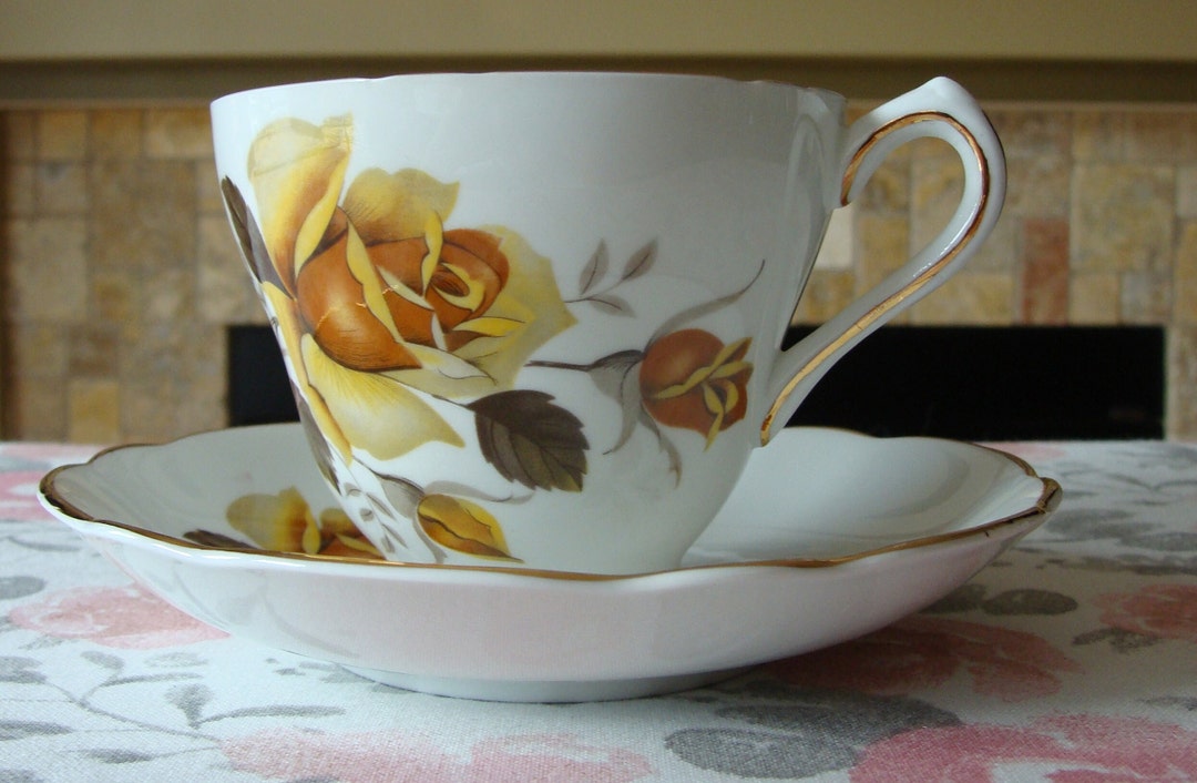 Vintage Regency Bone China Teacup and Saucer Set-england - Etsy