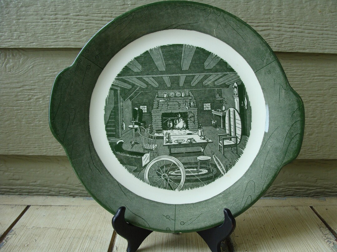 Vintage 1950s Colonial Homestead Cake Plate by Royal - Etsy