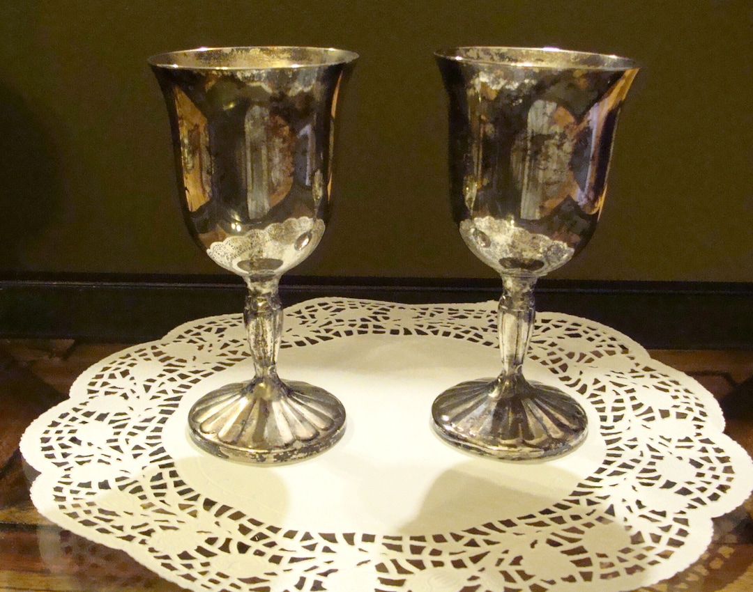 Vintage Silver-plated Goblets-international Silver Co #2 - Etsy