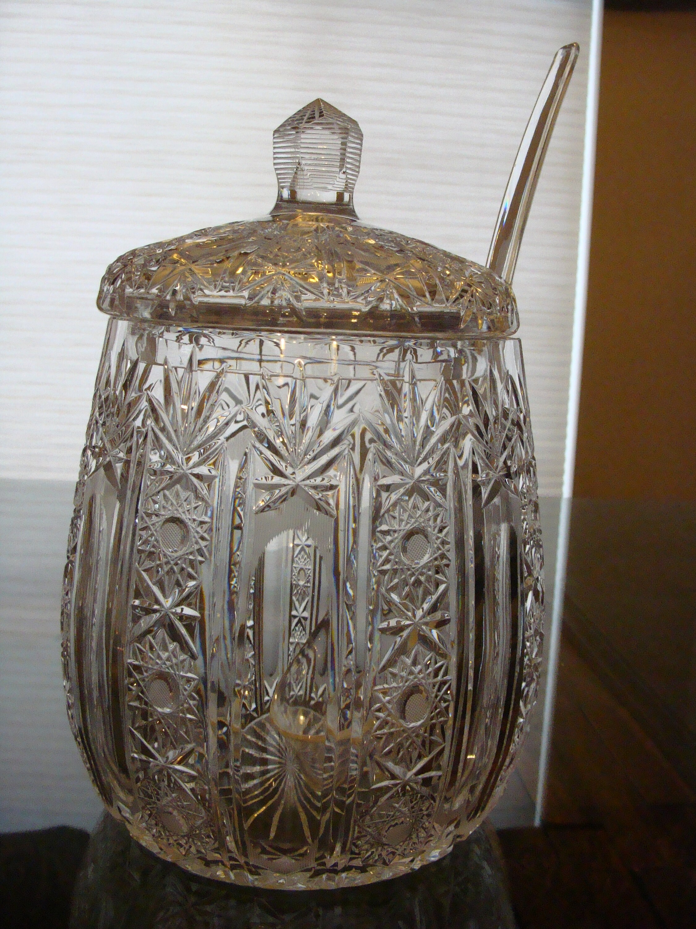 RARE Vintage Hirschberg Lead Crystal Punch Bowl, Pitcher, Glasses-basel ...