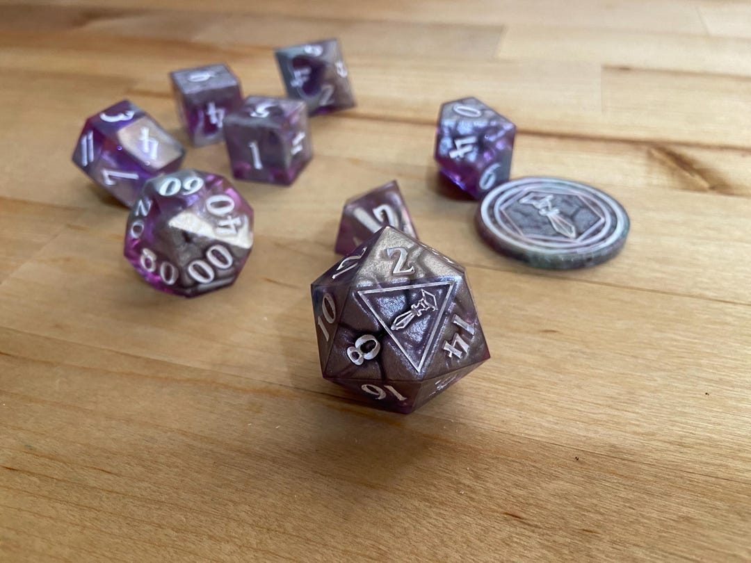 Arcane Nebula, Giant 9pc Polyhedral Dice Set - Etsy
