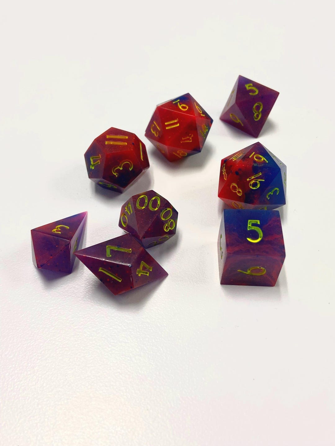 Neon Clouds, 8pc Polyhedral Dice Set - Etsy