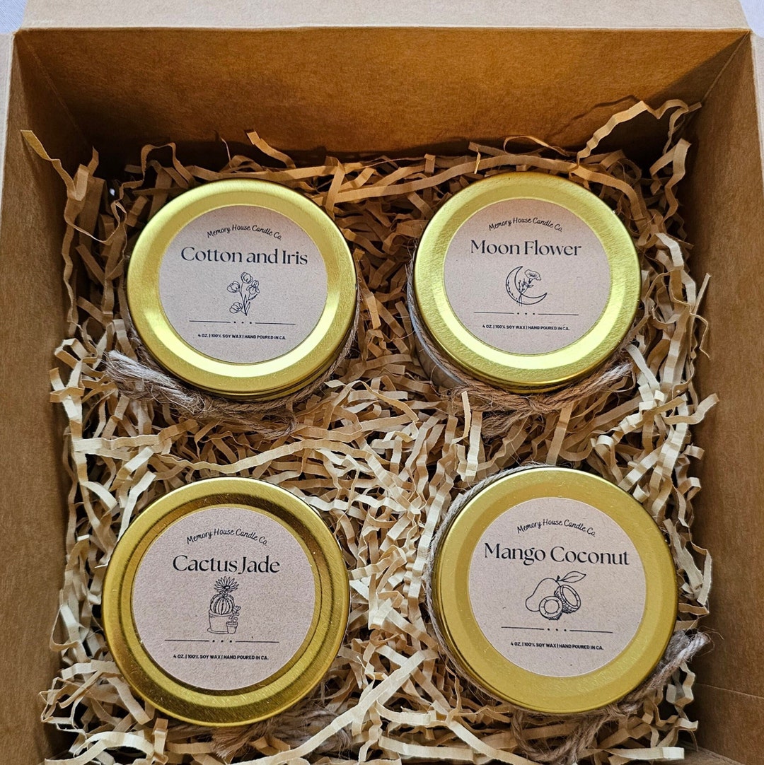 Pick 4 Soy Candle Sampler Set 4 Oz. Candles Spring Candle Gift Set 100% ...
