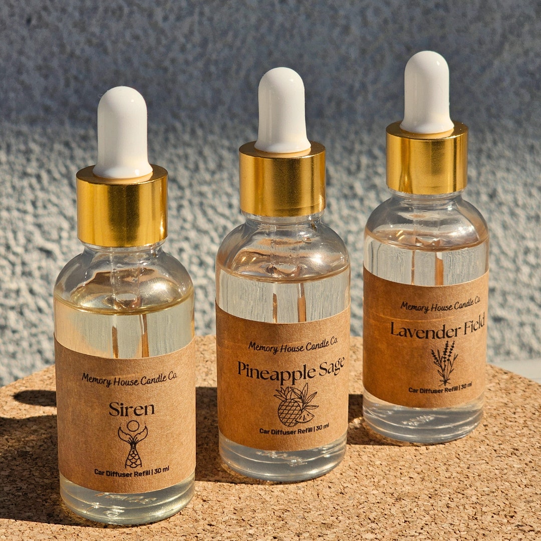 30 Ml Car Reed Diffuser Refill Car Air Freshener Car Freshies Cute Car ...