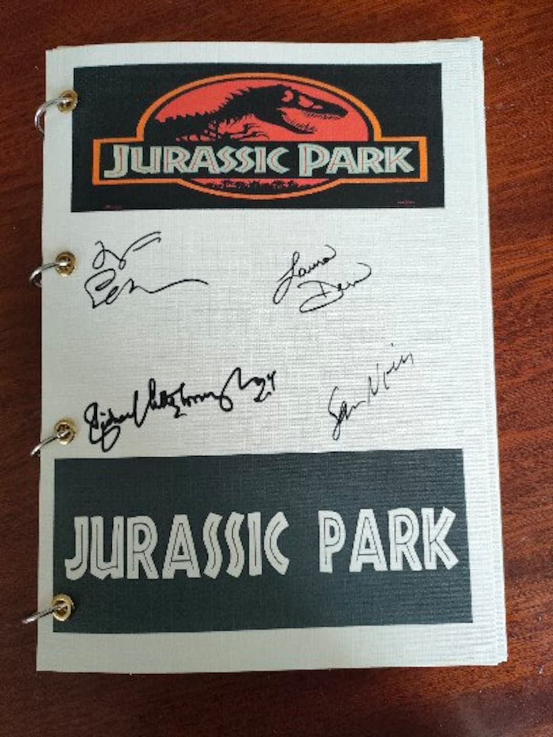 Jurassic Park Film Movie Script Screenplay Sam Neill Samuel - Etsy