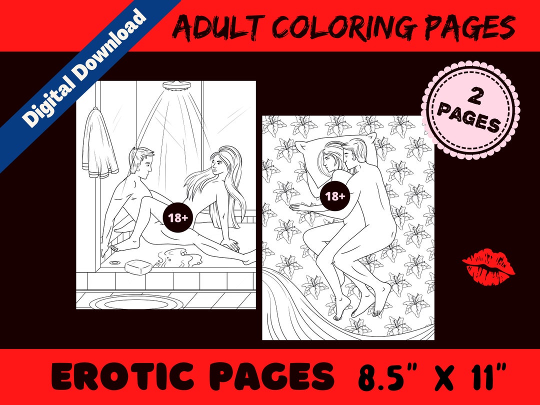 2 Adult Erotic Sexy Coloring Pages Intimate PDF Digital - Etsy