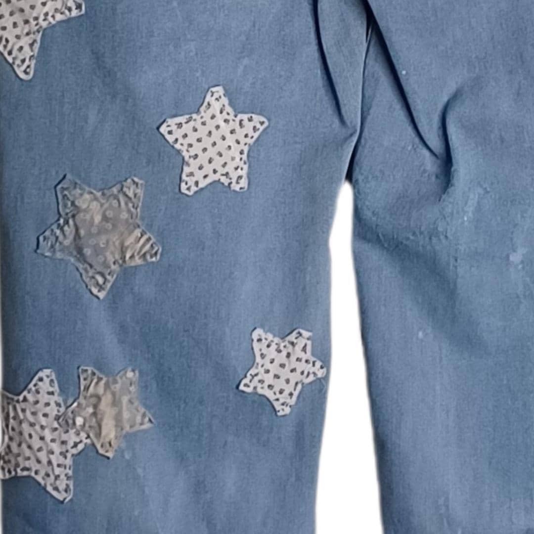 Starry Hand-embellished Jeans – Unique Boho Denim With Star Patches ...