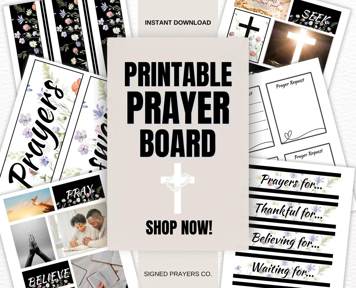 2026 Prayer Board Printable Kit, Women’s Prayer Board Set, Christian ...
