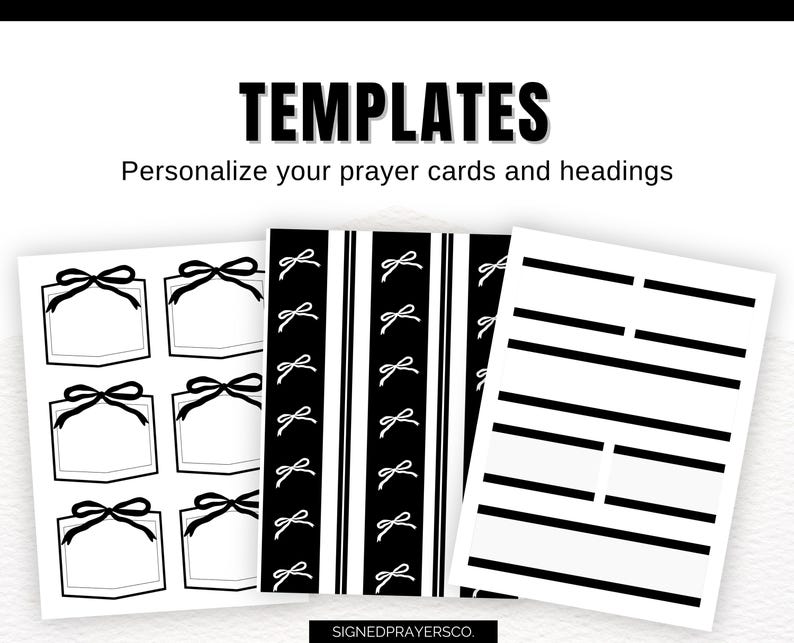 Prayer Board Printable Kit Black, 2026 Women’s Prayer Board, Christian ...