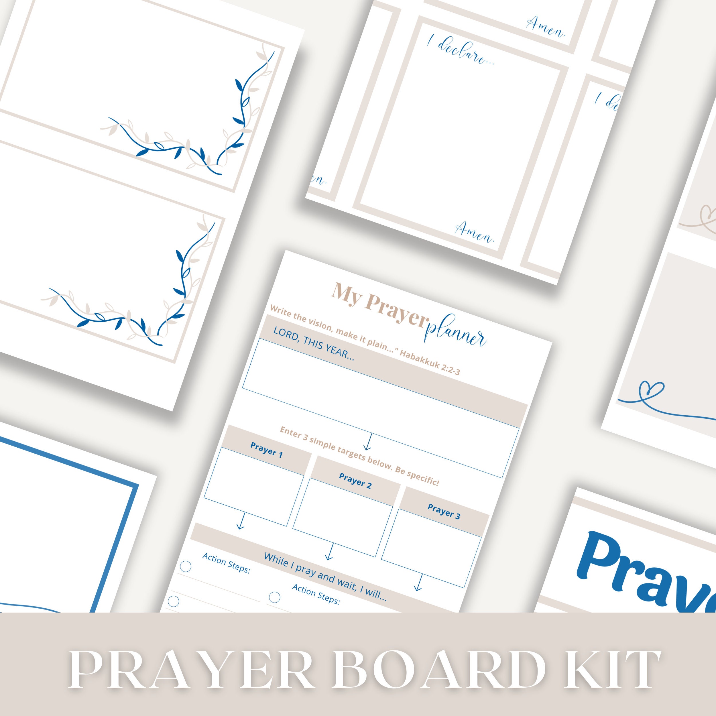 Prayer Board Templates, Printable Prayer Request Cards, Christian ...