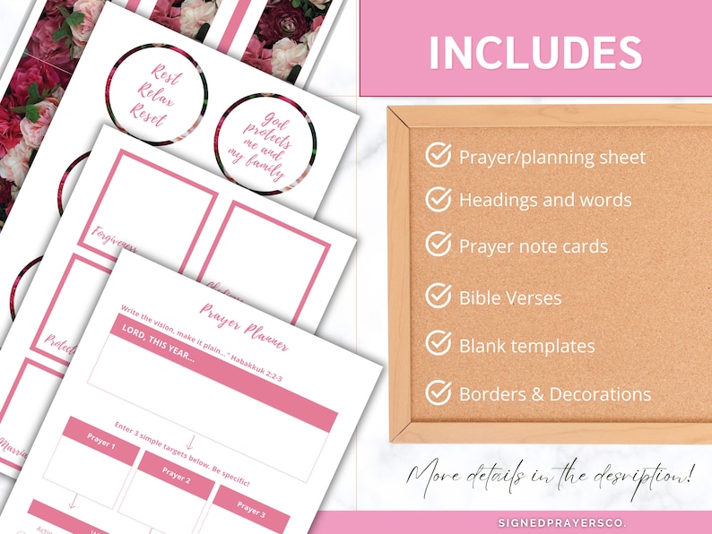 Christian Prayer Board Kit: Printable Collage for Prayer Requests ...