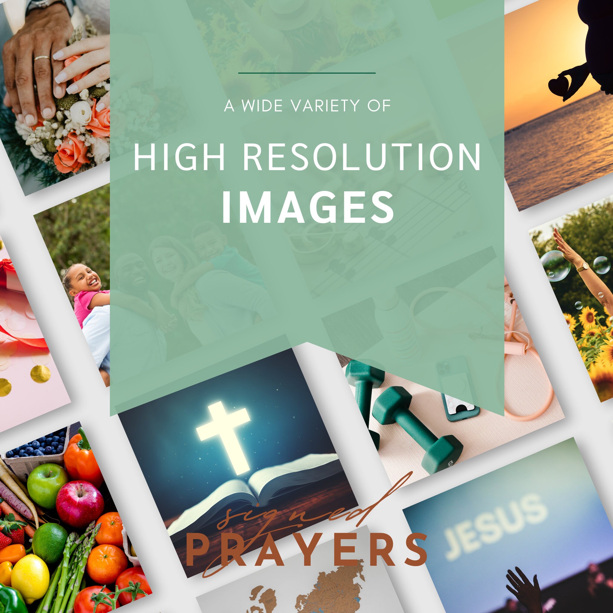 Prayer Vision Board Printable, Christian Faith Collage With Scripture ...