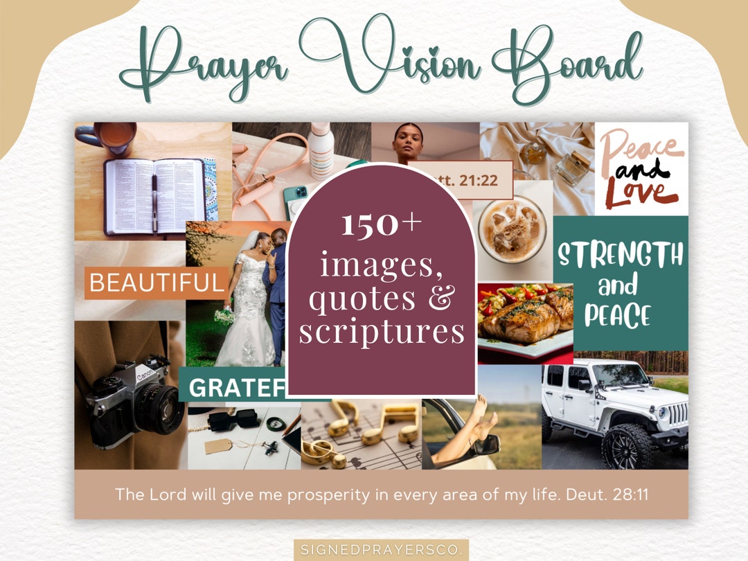 Prayer Vision Board, Printable Prayer Board Kit, Prayer Board Party Kit ...