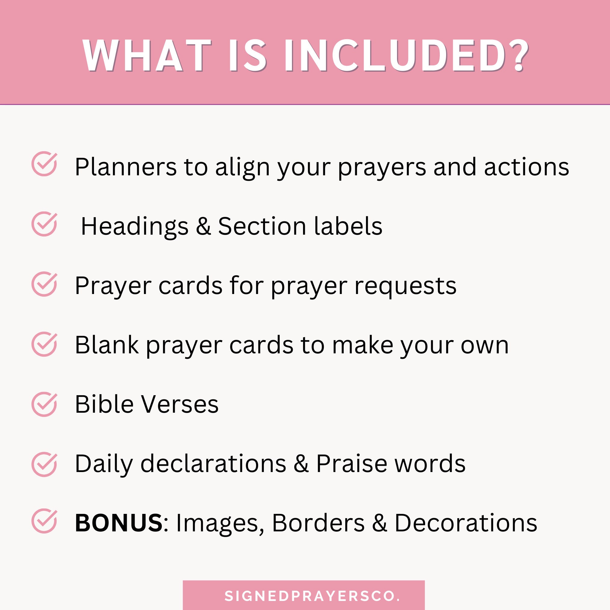 Pink Prayer Vision Board Kit: Christian Printable for Women, Bible ...