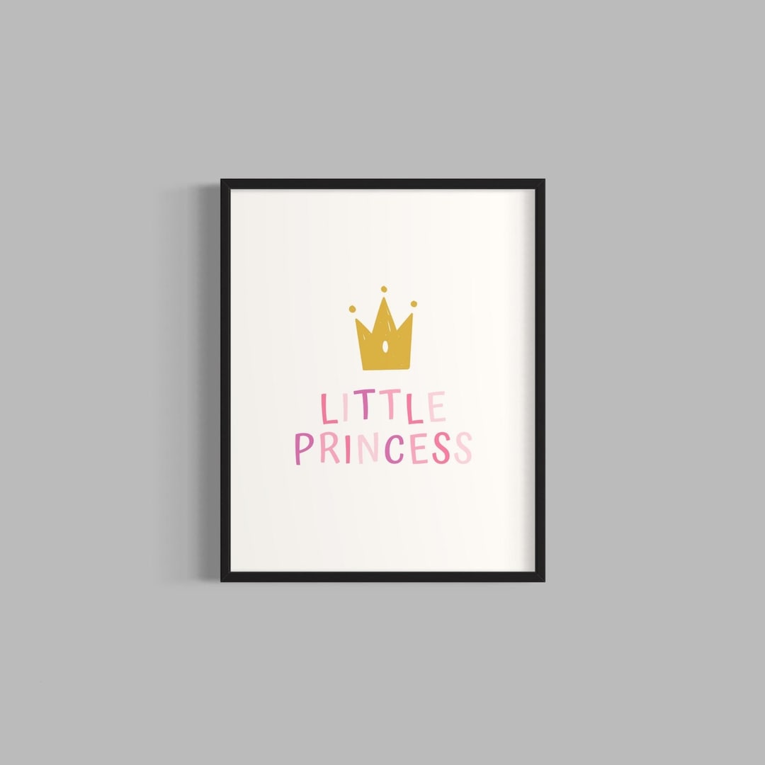 Little Princess Poster Digital Download Nursery Bedroom Wall Art Baby ...