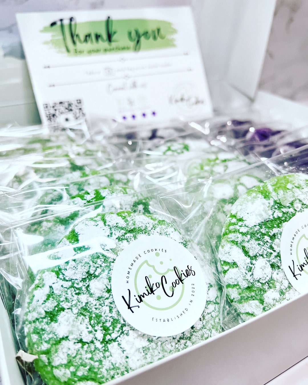 Ube and Buko Pandan Crinkle Cake Sugar Cookies - Etsy